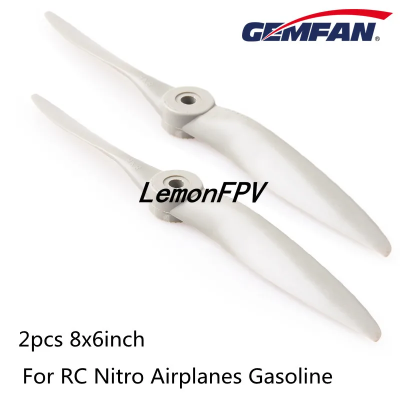 2PCS/Lot Gemfan 8inch Nitro Propeller 8x6 8060 APC Shape Props for RC ...