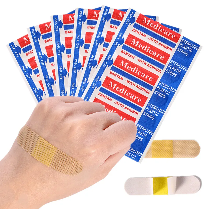 100pcs/lot Non Wovens Hemostasis Band Aid First Aid Strips Adhesive ...