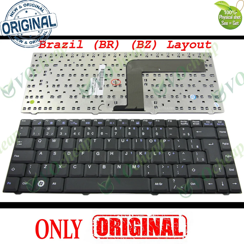 New Laptop Keyboard Teclado Notebook Cce Wm52c T52c T31 J95 Intelbras ...