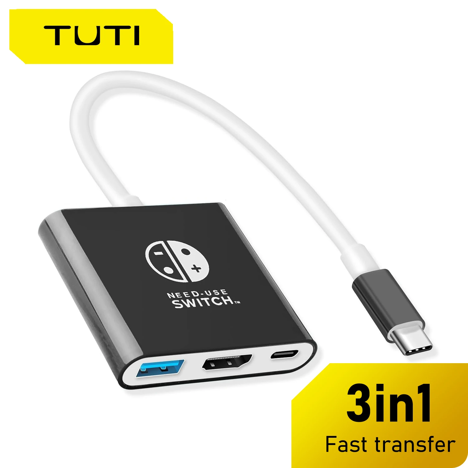 TUTI 3-in-1 Portable TV Docking Station Switch HDMI USB 3.0 Charging ...