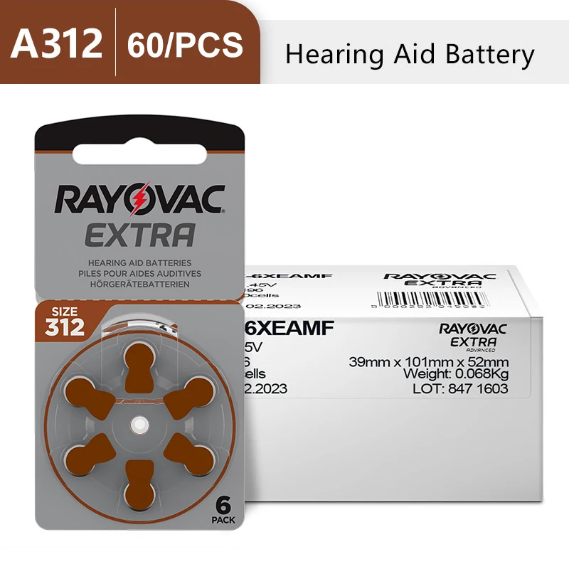 Hearing-Aid-Batteries-A312-312A-ZA312-312-PR41-RAYOVAC-EXTRA-60-PCS ...