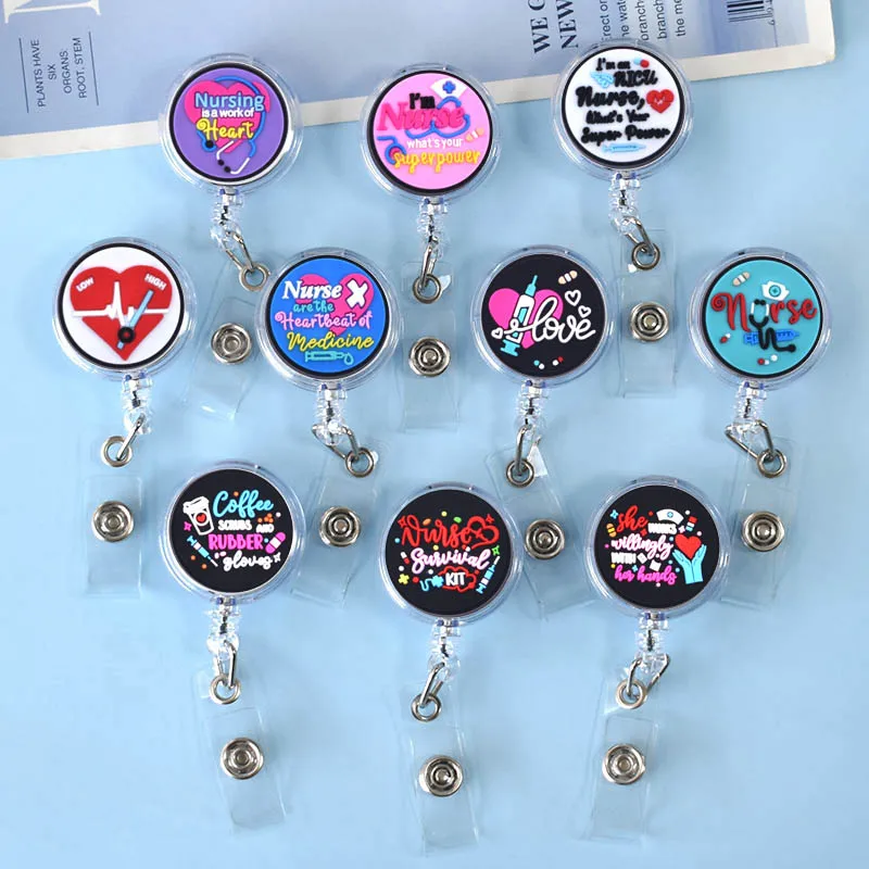 1PCS-Medical-Retractable-Yoyo-Badge-Reel-with-Belt-Clip-Cute-Nurse ...