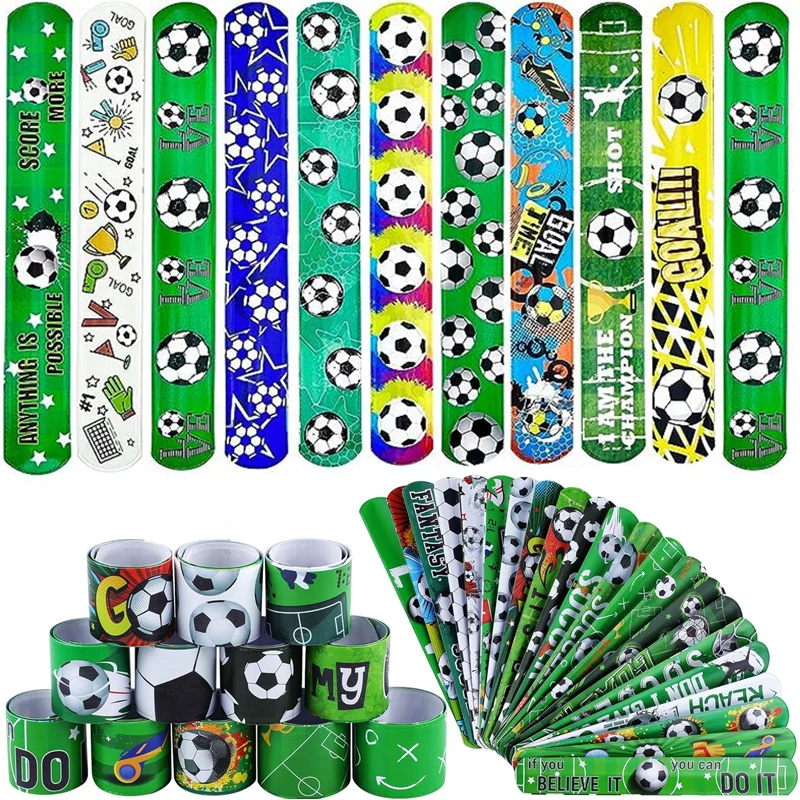 12pcs-Soccer-Snap-Bracelets-Wristbands-Sport-Slap-Bracelets-for-Kids ...