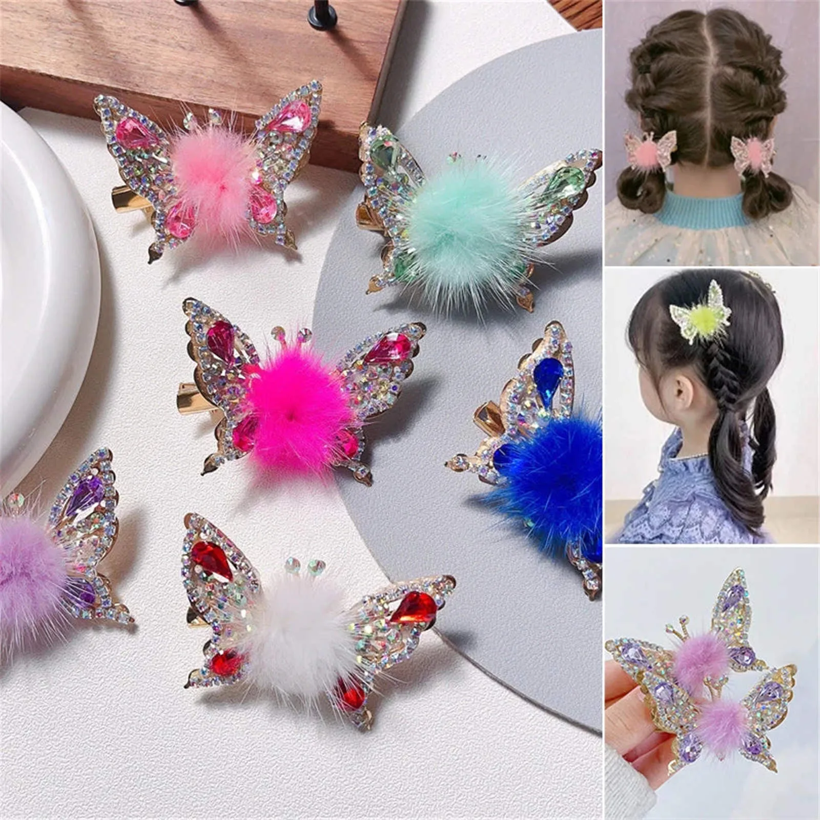 Flying-Butterfly-Hairpin-Sparkly-Butterfly-Hair-Clips-Women-Cute-Alloy ...