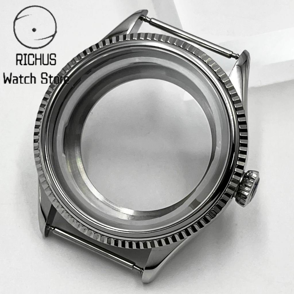 NH35-39mm-Case-Sapphire-Glass-Silver-Polished-Watch-Case-Fit-NH34-NH35 ...