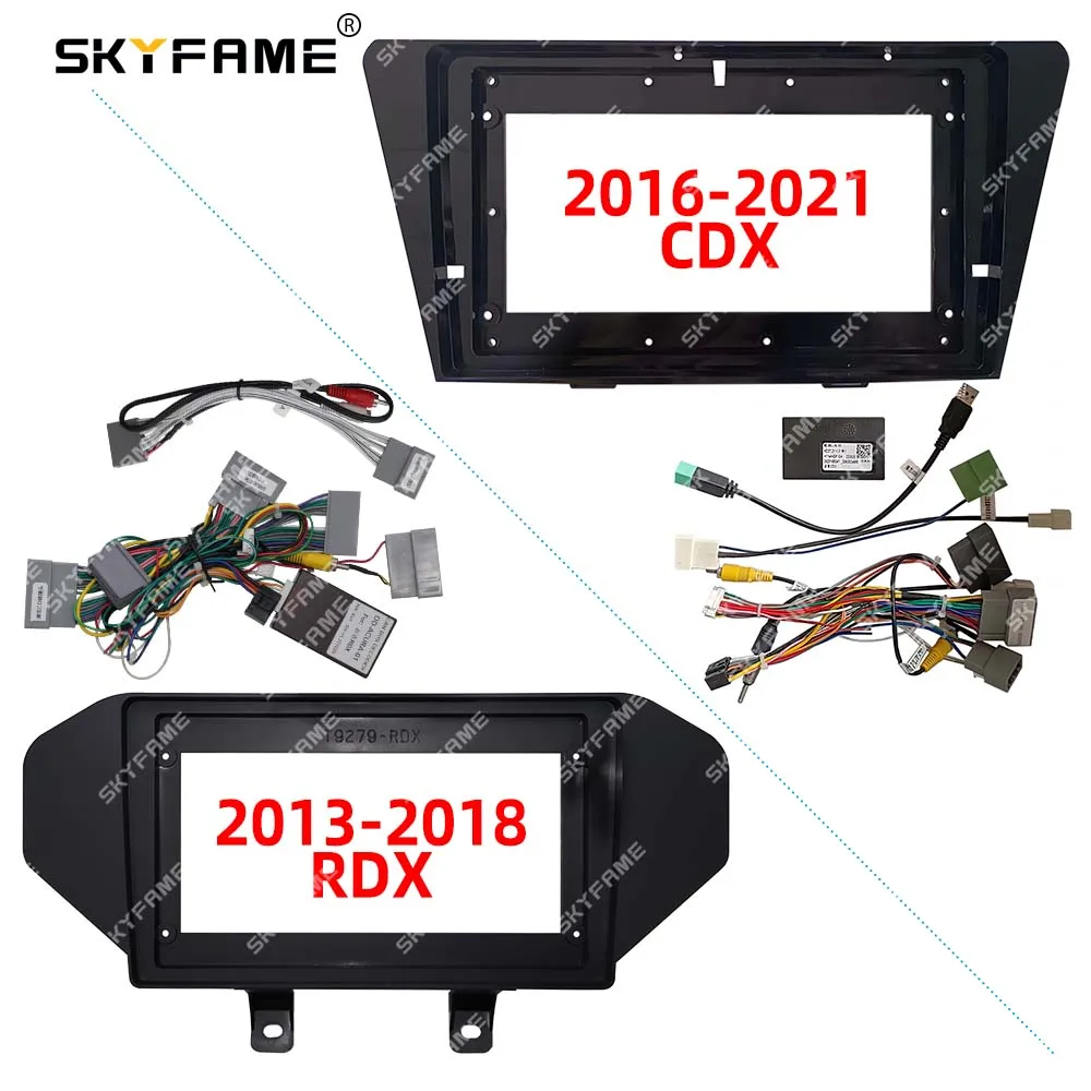 Skyfame Car Frame Fascia Adapter Android Radio Dash Fitting Panel Kit For Honda Acura Cdx Rdx ...