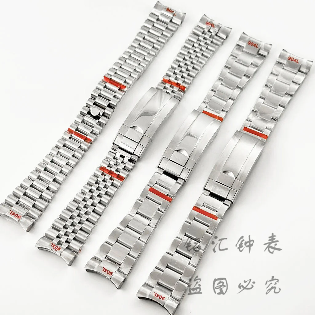 20MM-Width-Silver-Presidential-Solid-Bracelet-904L-Stainless-Steel ...
