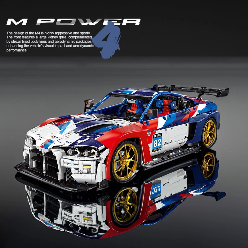 4555PCS-Technical-M4-Poweful-Sport-Car-Building-Blocks-High-Tech ...