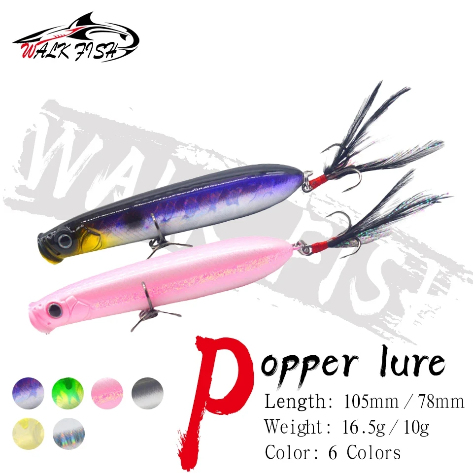 WALK-FISH-1PCS-10g-16-5g-Floating-Popper-Fishing-Lure-Sea-Bass-Fishing ...