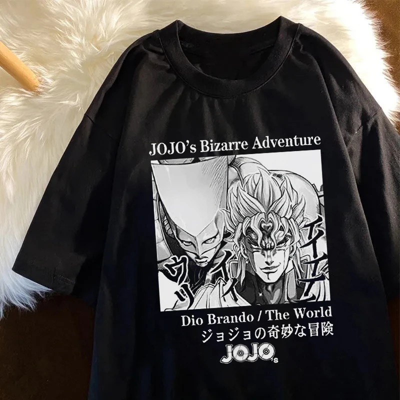 Men's T Shirt Japanese Anime Jojo Bizarre Adventure Print T-shirt Short ...
