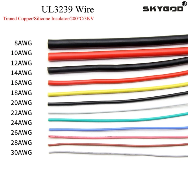 Cable 3KV AWM 3239 Silicone Rubber Wire Flexible 18 Awg, 53% OFF