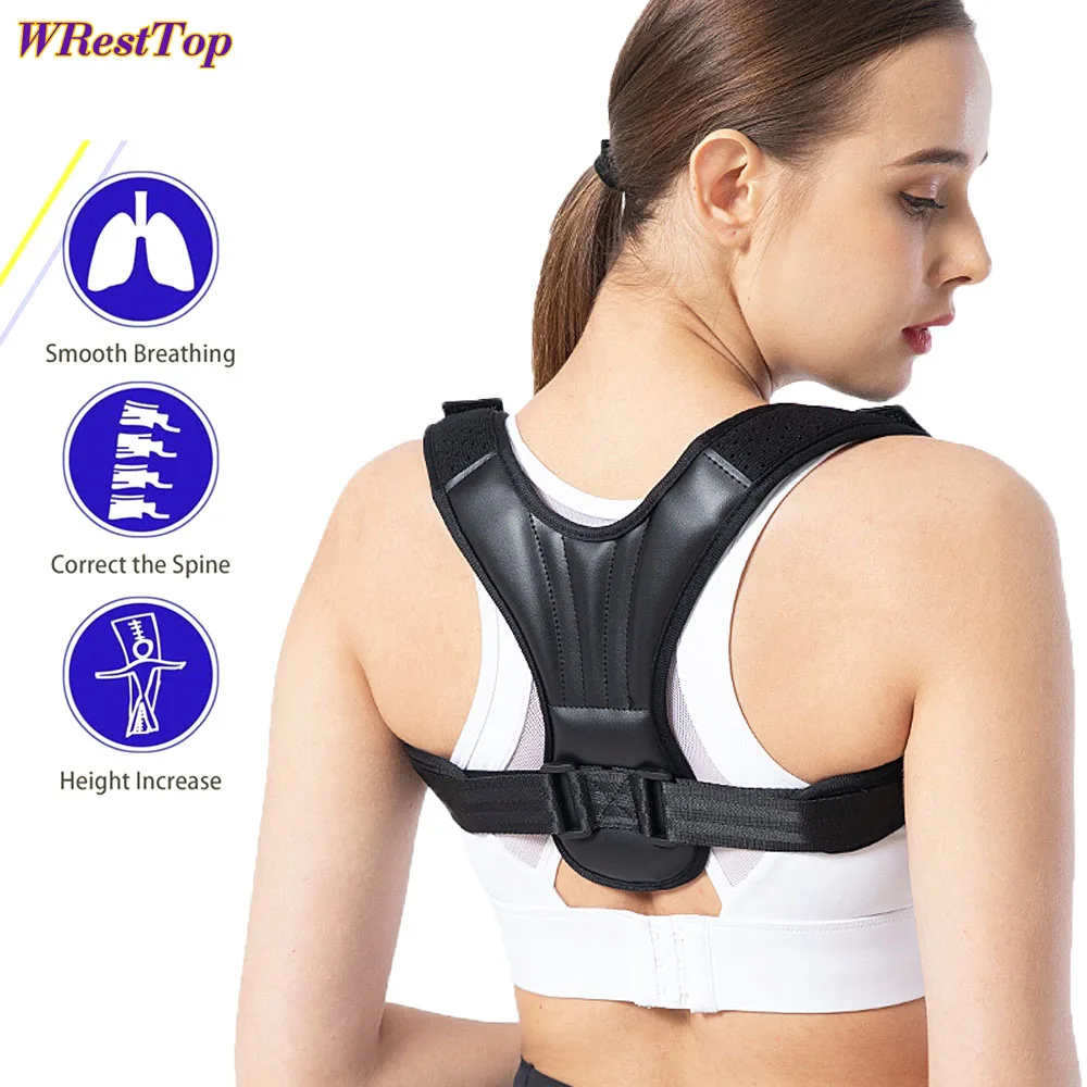Posture Corrector Adjustable Upper Back Brace for Clavicle Support and ...