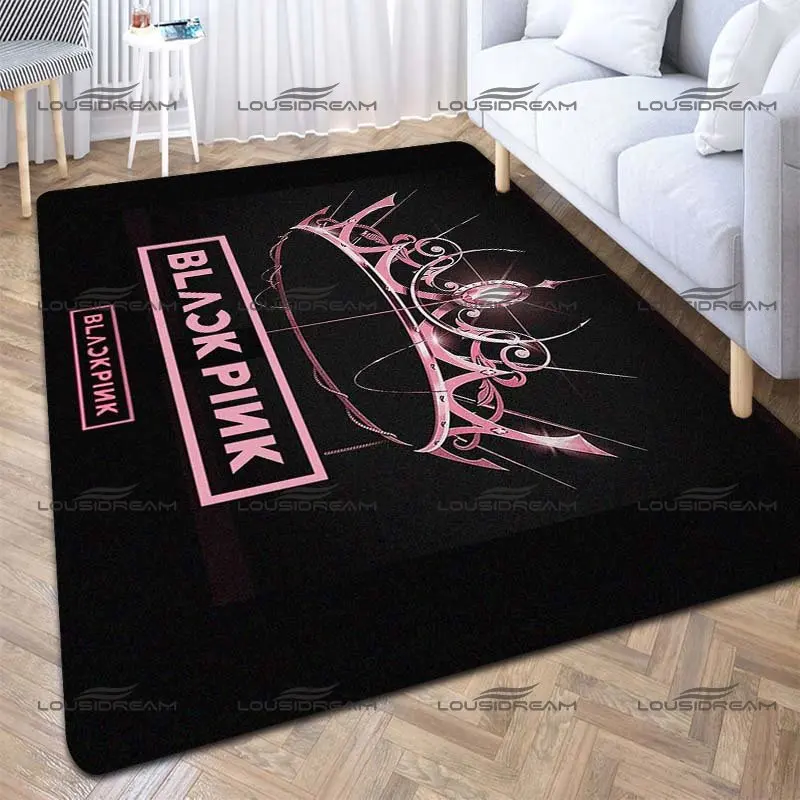 Pop-Group-Black-pink-Carpet-Home-Living-Room-Decorative-Flooring-Pad ...