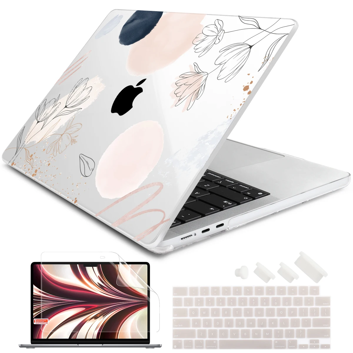 Frosted/Clear Hard Case For MacBook Pro13 14 16 Air 13.3 13.6 15 Inch ...
