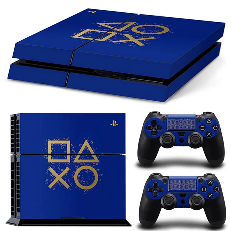 For PS4 Console and 2 Controllers Skin Sticker PS4 Geometry Design ...