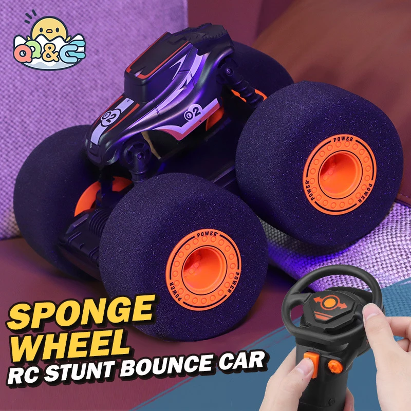 RC Stunt Cars Sponge Wheel Stunt Bounce Car Children's Competitive ...