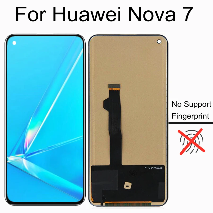 TFT LCD FOR Huawei Nova 7 5G LCD Display JEF-AN00 JEF-NX9 Touch Screen Replacement Accessories ...