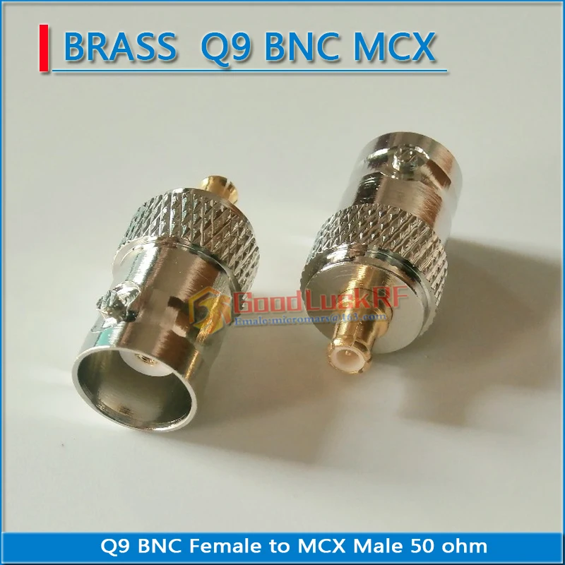 Conector BNC Q9 a MCX, adaptador hembra a MCX macho, antena de TV coaxial recta, 50ohm ...