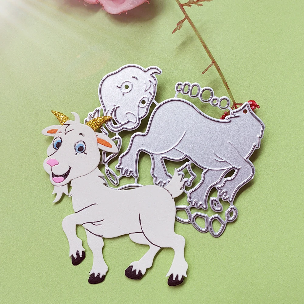 beautiful-animal-goat-cutting-dies-for-English-letters-scrapbooks ...