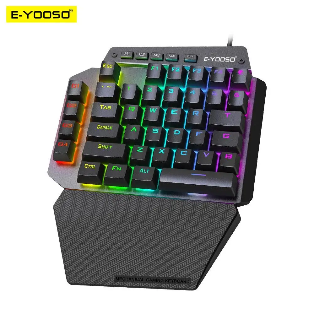 E-YOOSO-K700-RGB-44-Key-One-handed-Mechanical-Gaming-Wired-Keyboard-Red ...