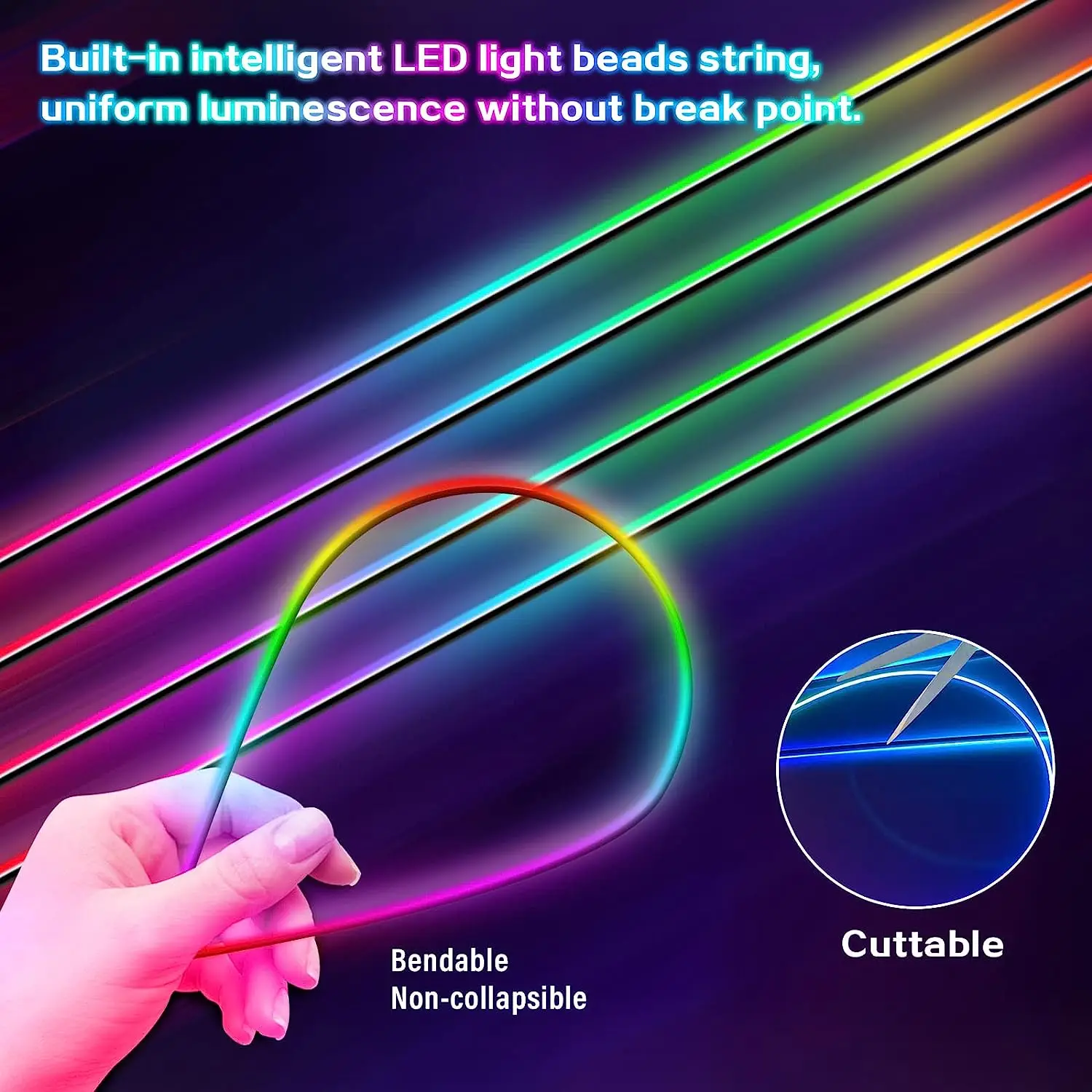 Symphony-RGB-LED-Strips-para-Car-Atmosphere-Light-Bar-Substitua-o ...