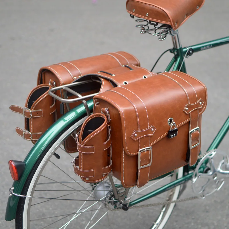 Retro-Bicycle-Leather-Rear-Rack-Bag-Motorcycle-Pannier-Bag-Side-Bag ...