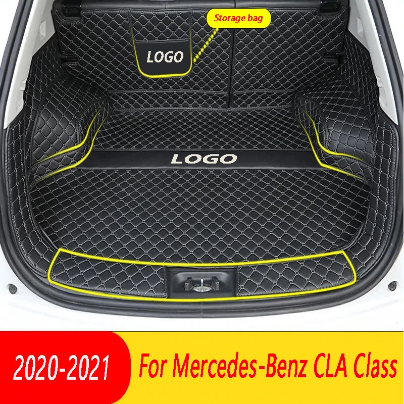 Leather Car Trunk Mat For Mercedes-benz Glb X247 2020 2021 7 Seater ...