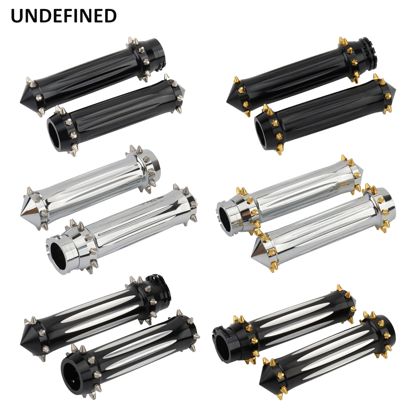25mm-Motorcycle-Handlebar-Grips-CNC-Spike-Hand-Grip-For-Harley ...