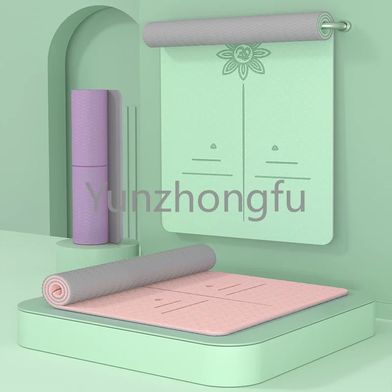 Eco-Friendly-Workout-Gym-Mat-Tapetes-De-Yoga-Anti-slip-Double-Layer-TPE ...