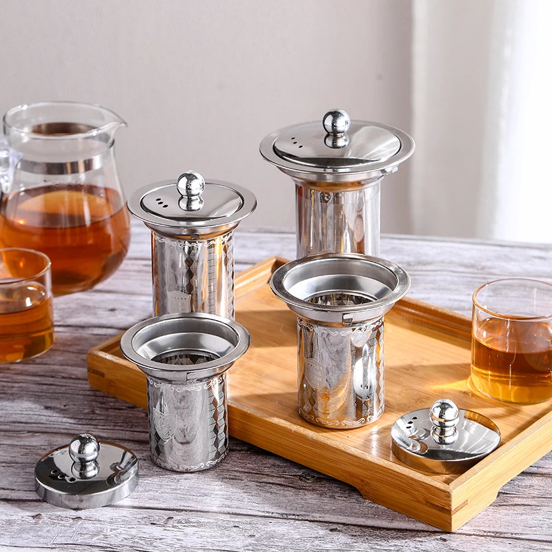 Stainless-Steel-Cylindrical-Tea-Infuser-for-Teapots-Mugs-Fine-Mesh-Tea ...