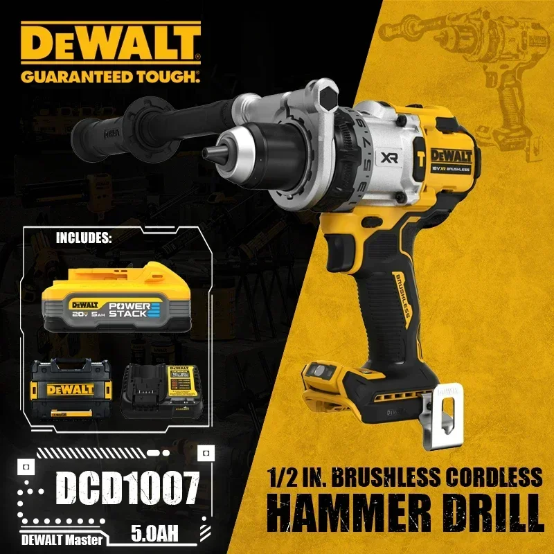 DEWALT-DCD1007-Brushless-Cordless-1-2in-3-Speed-Hammer-Drill-20V ...