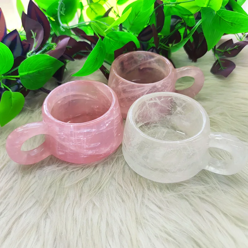 Hand-Carved-Natural-Crystal-Cup-Rose-Clear-Quartz-Energy-Stone-Water ...