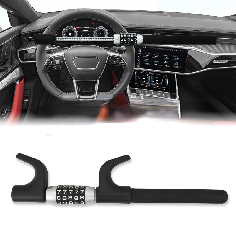 New-Car-Steering-Wheel-Code-Lock-Alloy-Universal-Anti-theft-U-type-Code ...