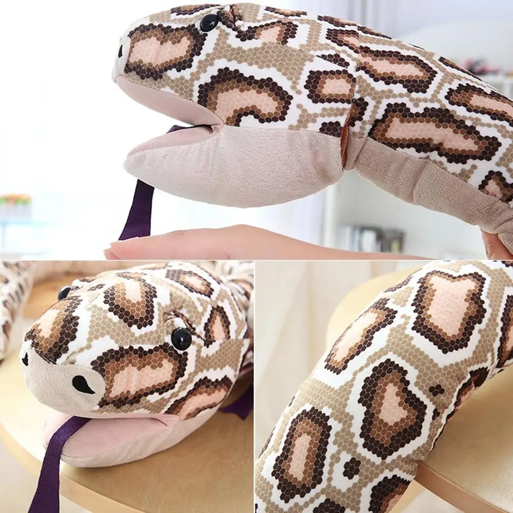 Big Snake Stuffy 59in Snake Puppet Comfortable Realistic Snake Natural ...