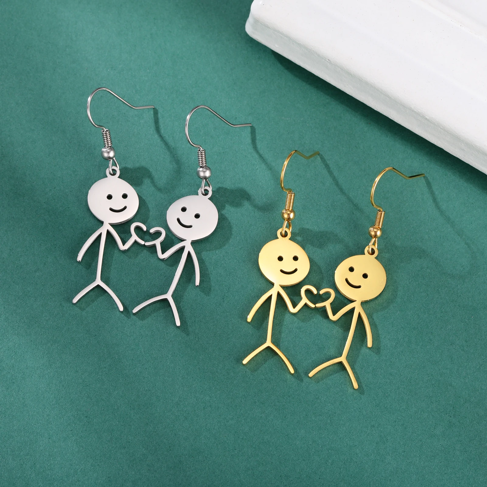 Skyrim-Funny-Hand-Heart-Gesture-Stickman-Doodle-Earrings-Stainless ...