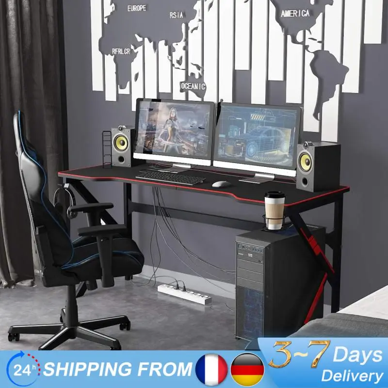 Gaming-Desk-Computer-Laptop-Gamer-Table-With-Computer-Stand-Cup-Holder ...