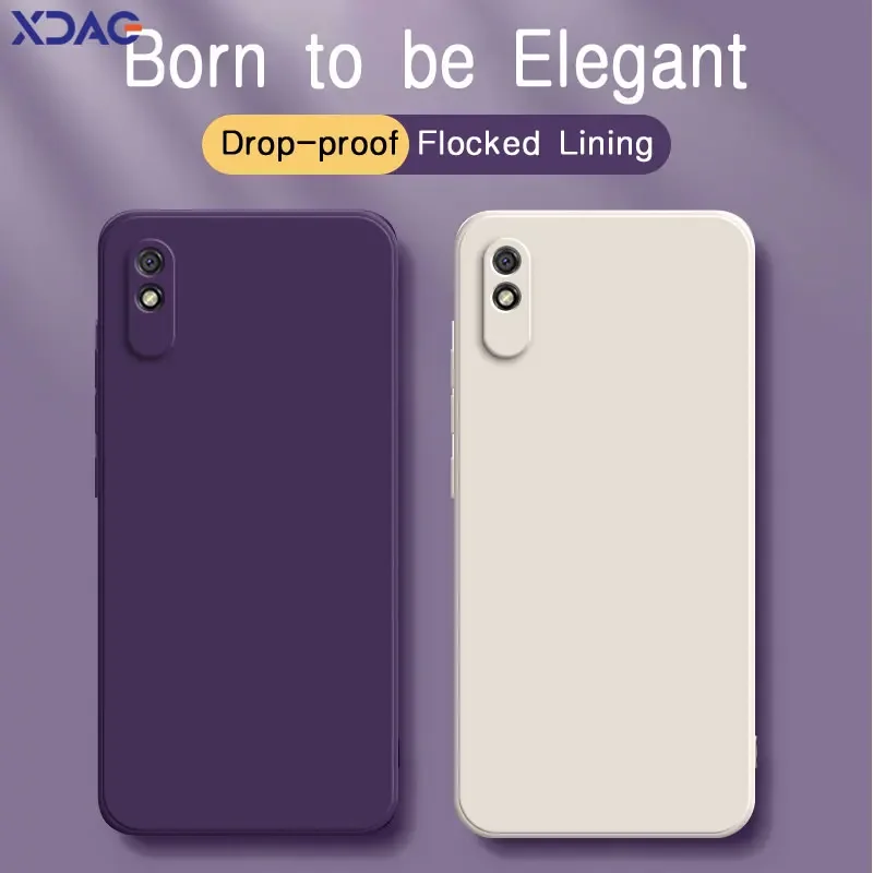 Original-Square-Liquid-Silicone-Phone-Cases-for-Xiaomi-Redmi-9-9A-9i ...