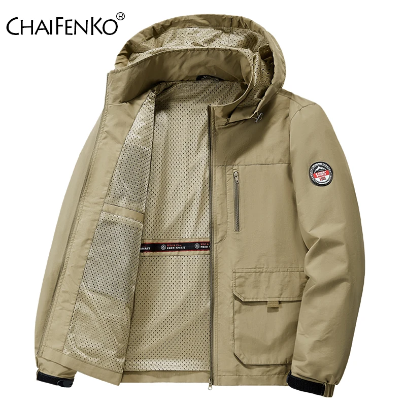 Outdoors Windbreaker Removable Hat Windproof Motion Jackets New ...