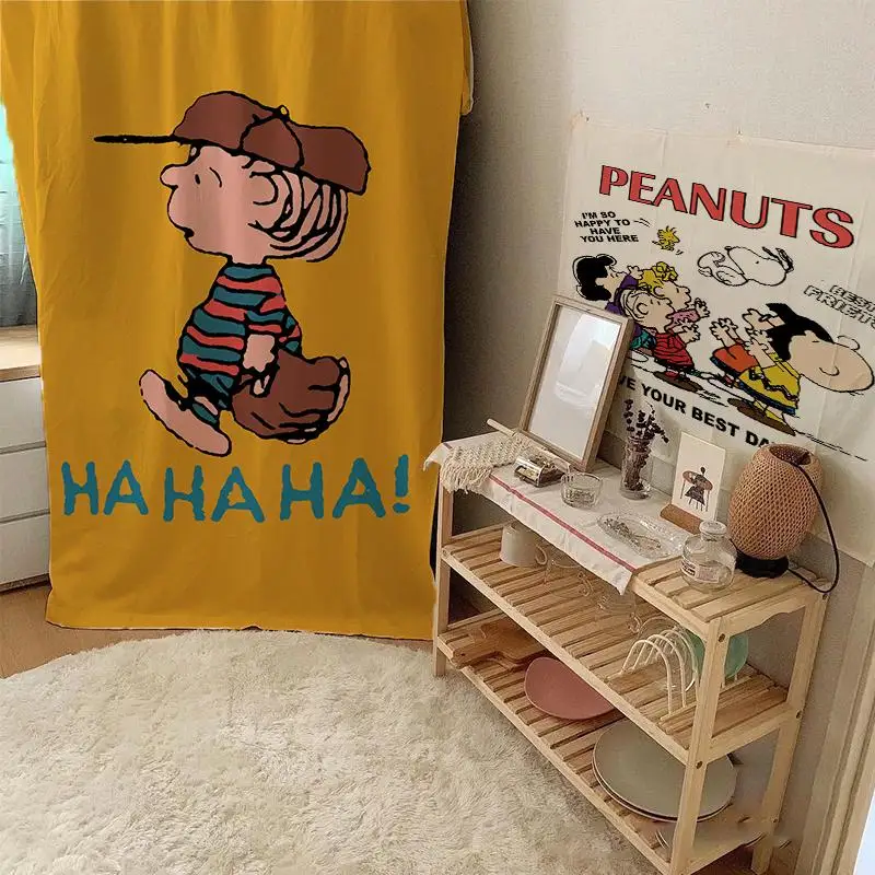 Snoopy Cartoon Ins Decoration Background Cloth Bedroom Room Bedside ...