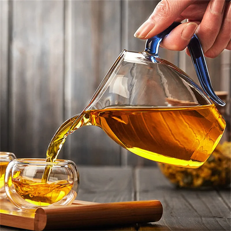 Heat-Resistant-Glass-Tea-Pitcher-with-Colored-Handle-Creative ...