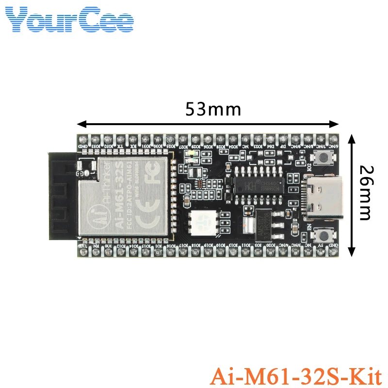 AI-M61-32S-Kit Wireless WiFi 6+ BLE5.3 Combo Module 2.4GHZ BL618 Development Board AI-M61-32S