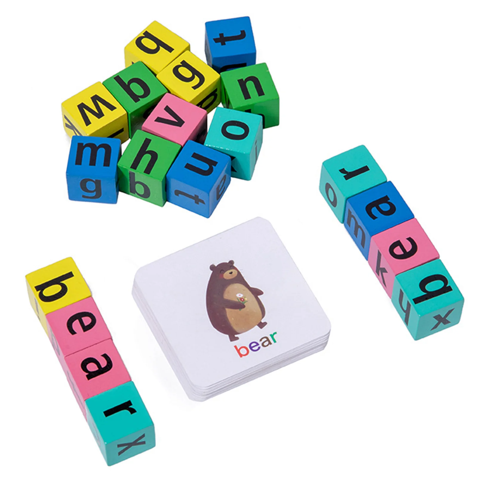 Wooden-Card-Word-Spelling-Toys-Early-Educational-Toys-Funny-Montessori ...