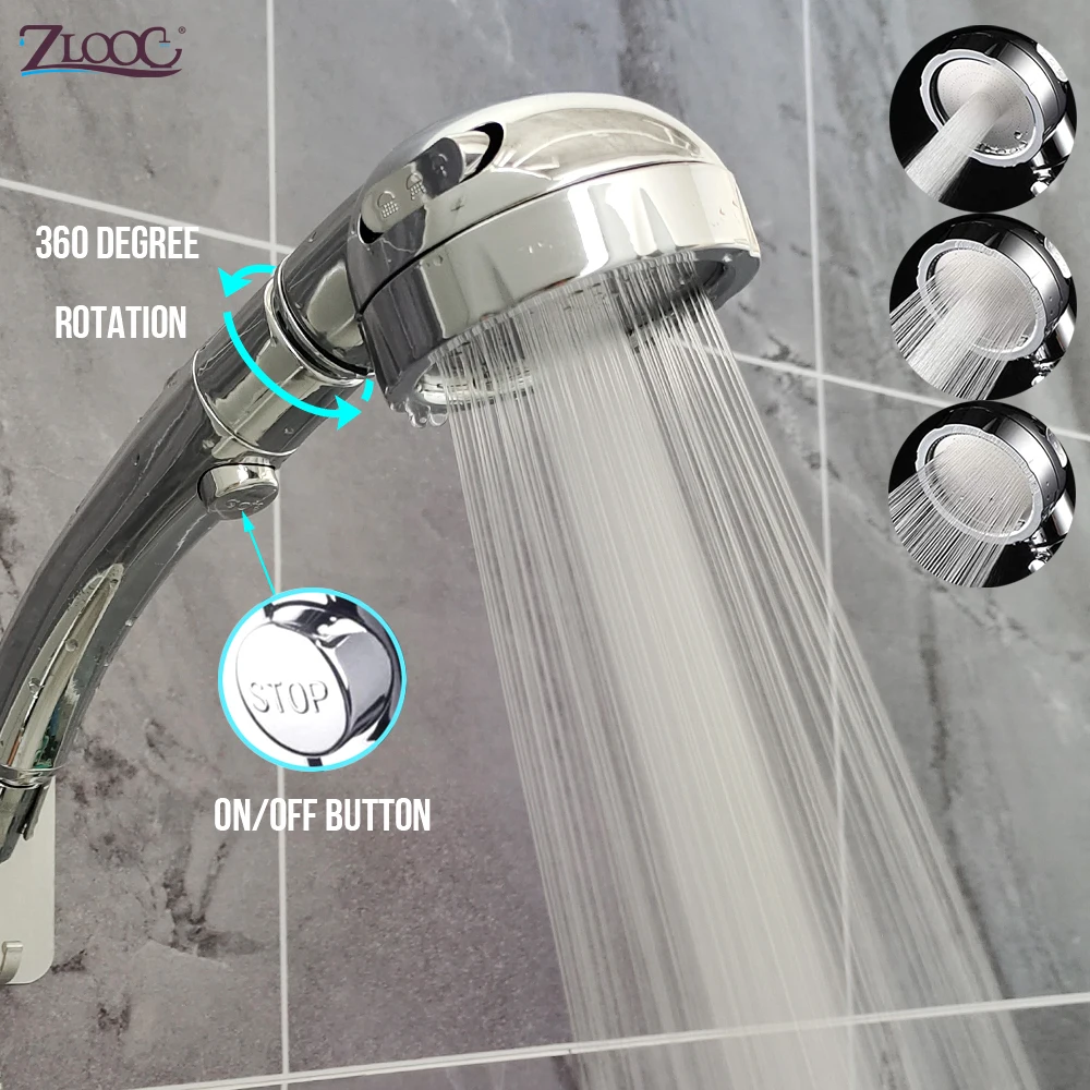 3-Modes-Adjustable-Bathroom-Shower-Head-High-Pressure-Water-Saving ...