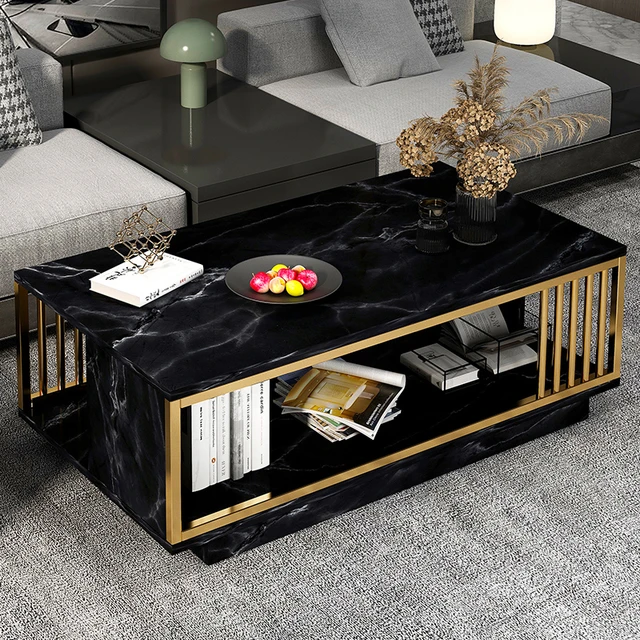 High Gloss Rectangular Low Square Coffee Table