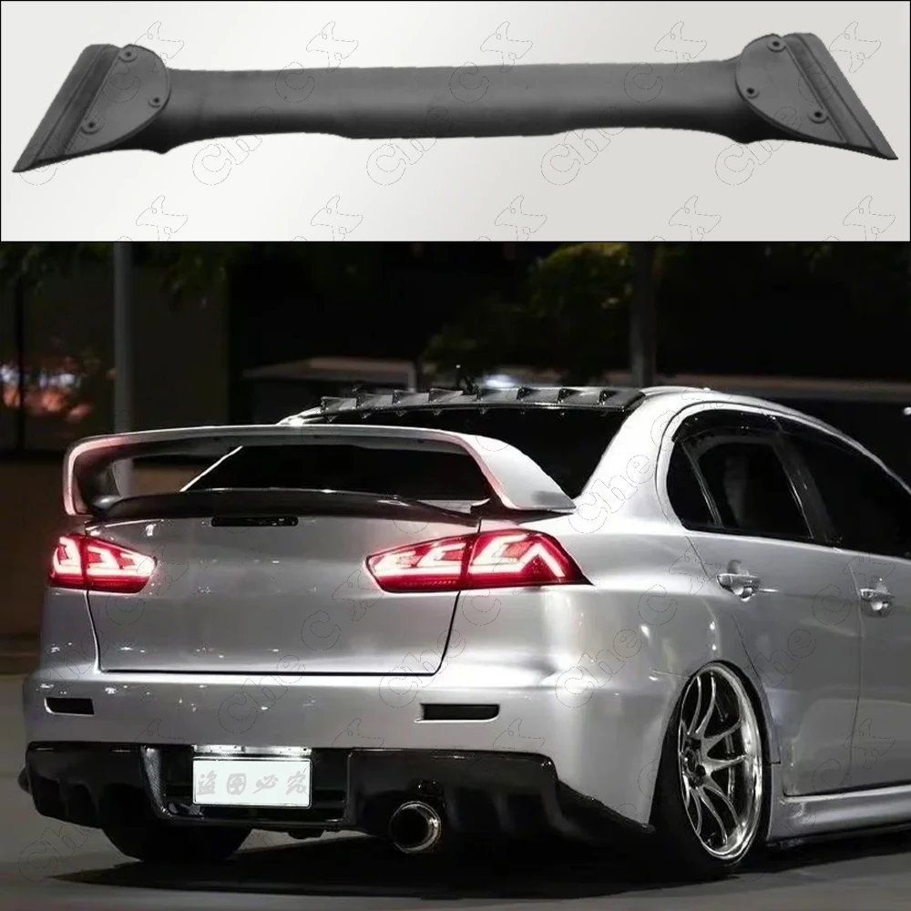For-Mitsubishi-LANCER-EVO-Black-Spoiler-2008-2015-ABS-Material-Car-Tail ...