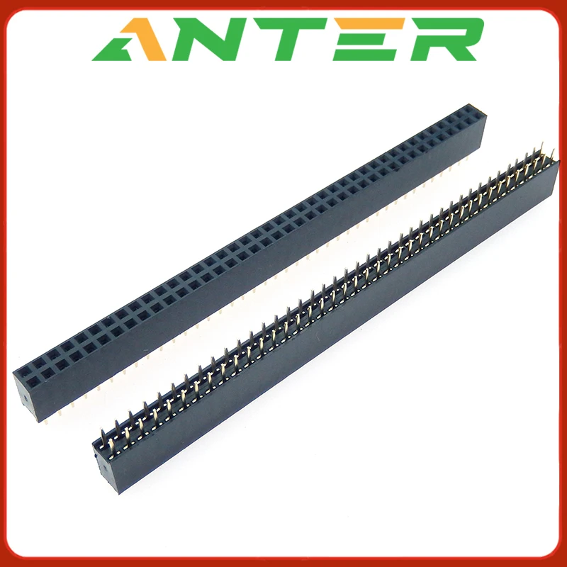 5PCS-2X40-PIN-Double-row-Straight-FEMALE-PIN-HEADER-2-54MM-PITCH-Strip ...