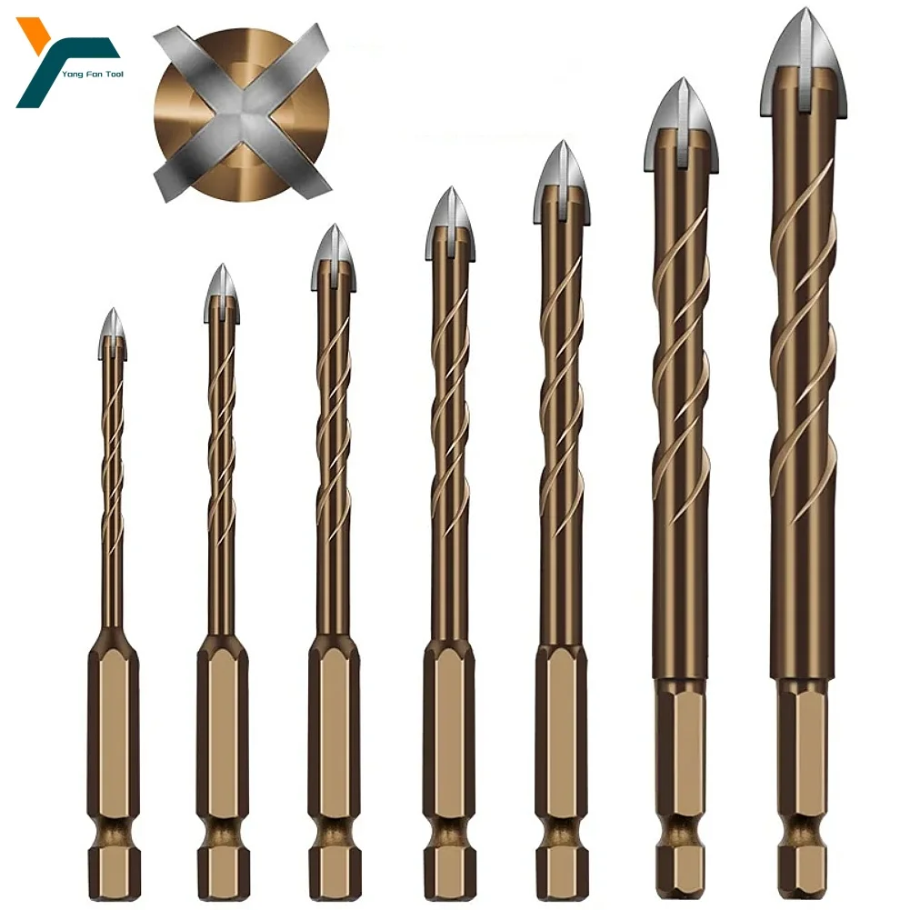 7Pcs-Cross-Tile-Drill-Bits-Set-Hex-Shank-Glass-Cement-Metal-Ceramic ...