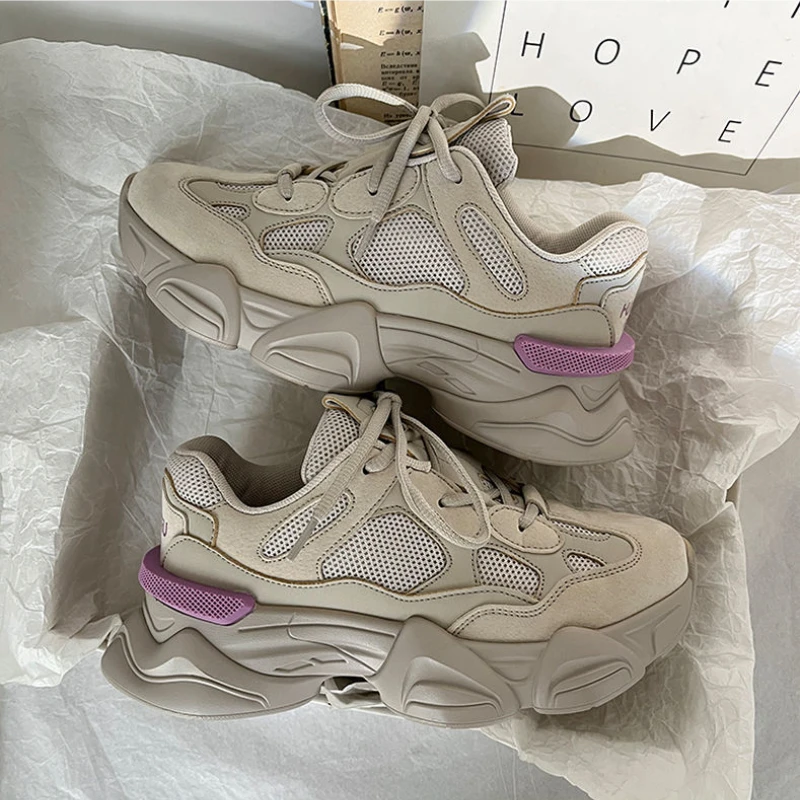 Retro-Design-Running-Shoes-Women-2023-Spring-Thick-Sole-Women-s-Chunky ...