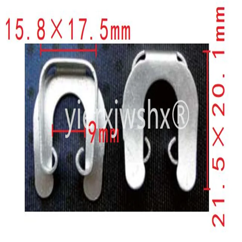 100PCS Quality Metal U-Clips Zinc Clear Iron Clip Auto Metal Fastener ...