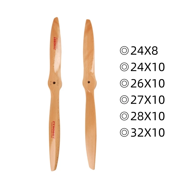H-lice-de-madeira-a-g-s-para-RC-Airplane-Model-madeira-Prop-Helice-24x8 ...